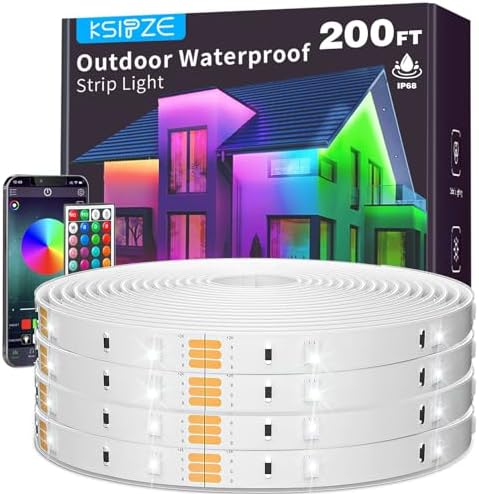 Amazon.com: KSIPZE 200ft Outdoor LED Strip Lights,IP68 Waterproof ...