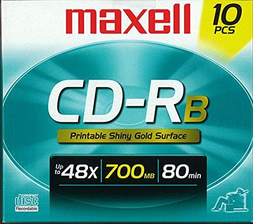 Amazon.com: Maxell CD-RB Shiny Gold 700 MB - 10 Pack : Electronics