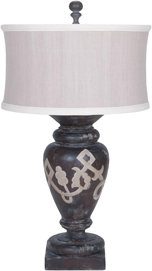 Guildmaster Turned Urn Table Lamp In Heritage Grey Stain - Amazon.com