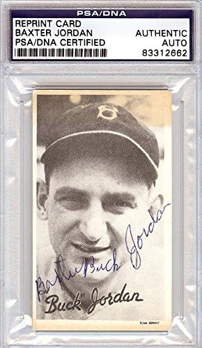 Baxter Jordan Autographed Signed TCMA Reprint Card Brooklyn Dodgers ...