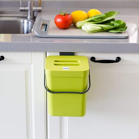 Amazon.com : Jesintop Food Waste Basket Bin for Kitchen, Odor-Free Food ...