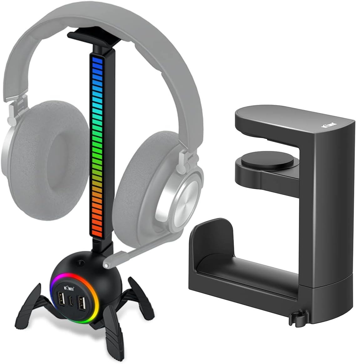 Amazon.com: KIWIFOTOS Adjustable Headphone Holder Headset Hanger PC ...