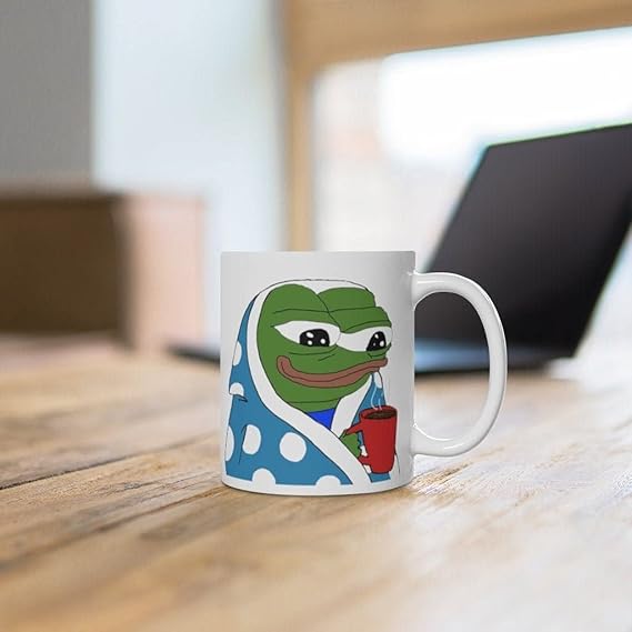 Amazon.com: Peepo Cozy Pepe the Frog Mug Peepo Coffee Mug Twitch Mug ...