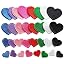 Amazon.com: Zlettery 24pcs Blue Heart Iron on Patches, Heart ...