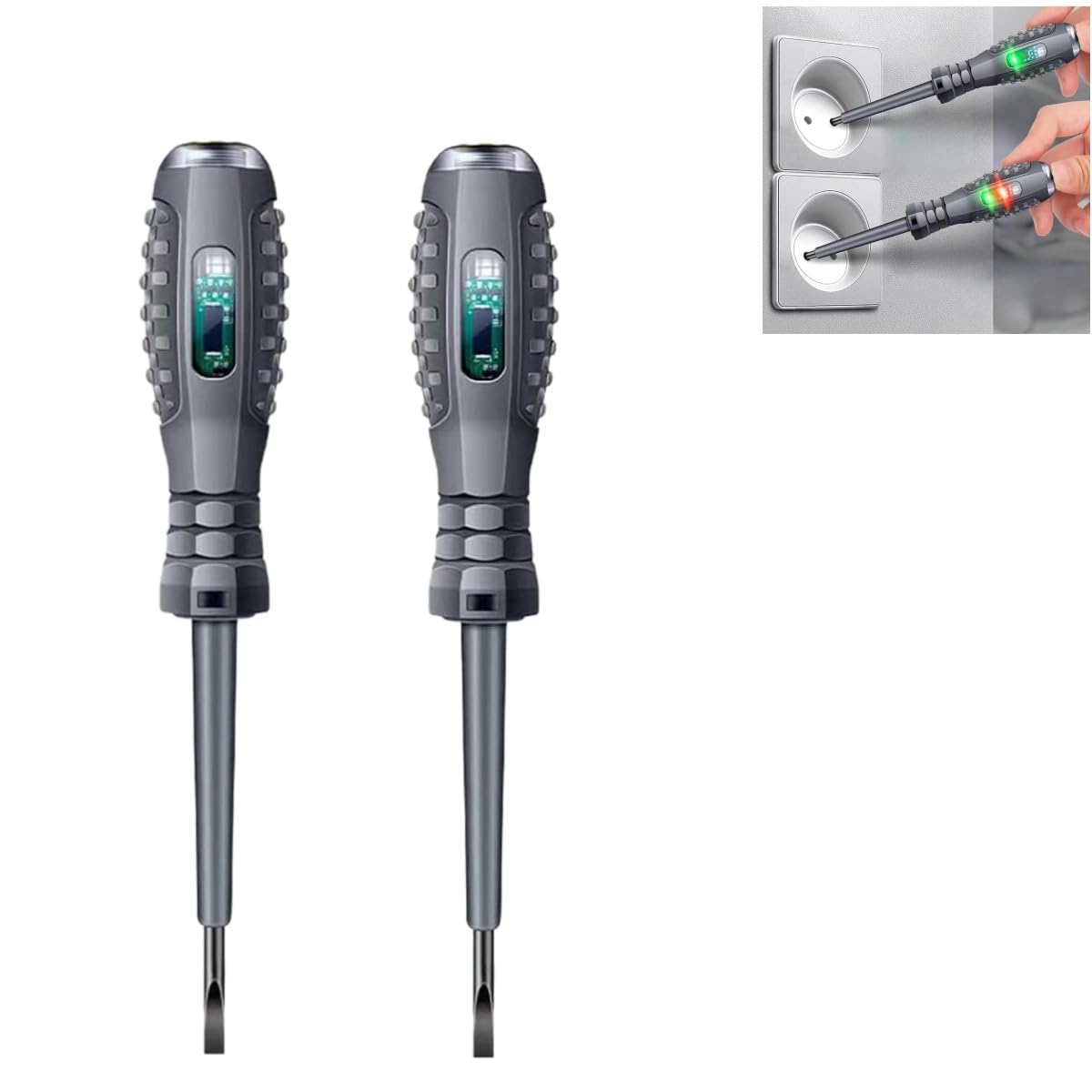 High Torque Alloy Dual Light Color Electric Test Pen, Contact Induction ...