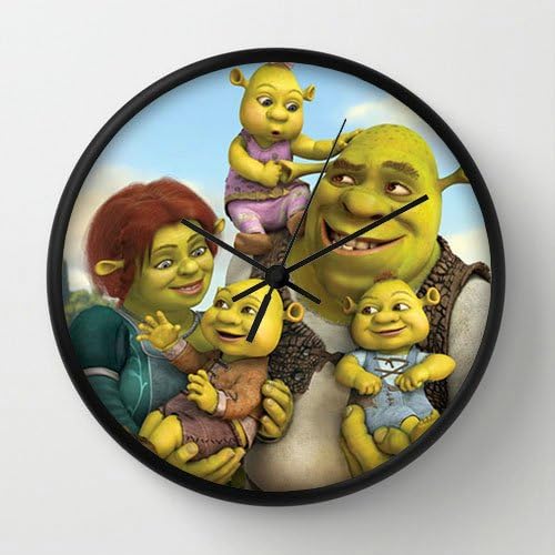 Amazon.com: 10 Inch Art Wall Clock Shrek 2 Black Frames Wall Decor ...