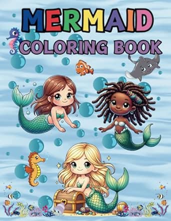 MERMAID Coloring Book: Coloring book for children ages 4-8 (Coloring ...
