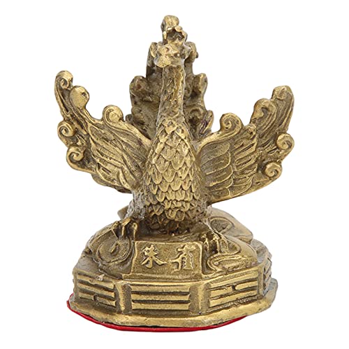 Hztyyier Feng Shui Phoenix Statue, 3.7 In Tall Brass Phoenix Figurine ...