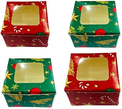 BAKEFY-Kraft Paper Bakery Boxes - 25-Piece Single Pastry Box 3-Inch ...