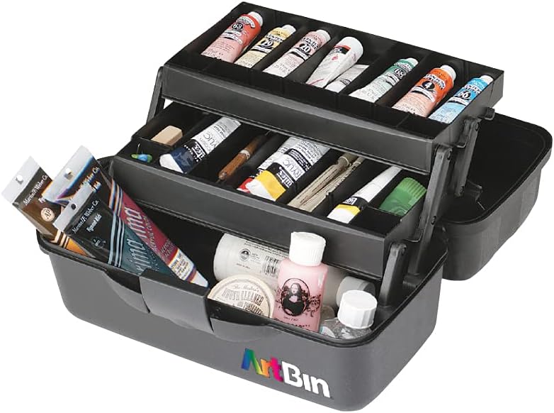 Amazon.com: ArtBin 6892AG 2-Tray Art Supply Box, Portable Art & Craft ...