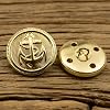 Amazon.com: 10Pcs Clothes Buttons - Metal Boat Anchor Pattern Sewing ...