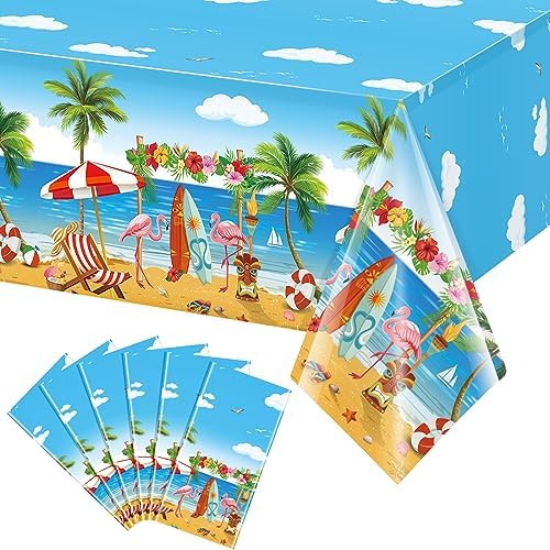 Amazon.com: Dydamud Summer Beach Tablecloths, Beach Themed Party ...