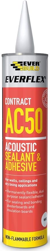 Everbuild Everflex AC50 Contract Acoustic Sealant and Adhesive, White ...