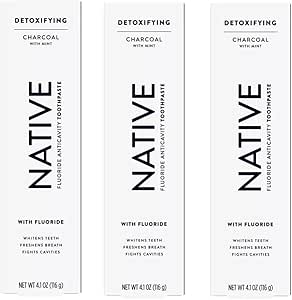 Amazon.com: Native Charcoal with Mint Fluoride Natural Toothpaste - 4.1 ...
