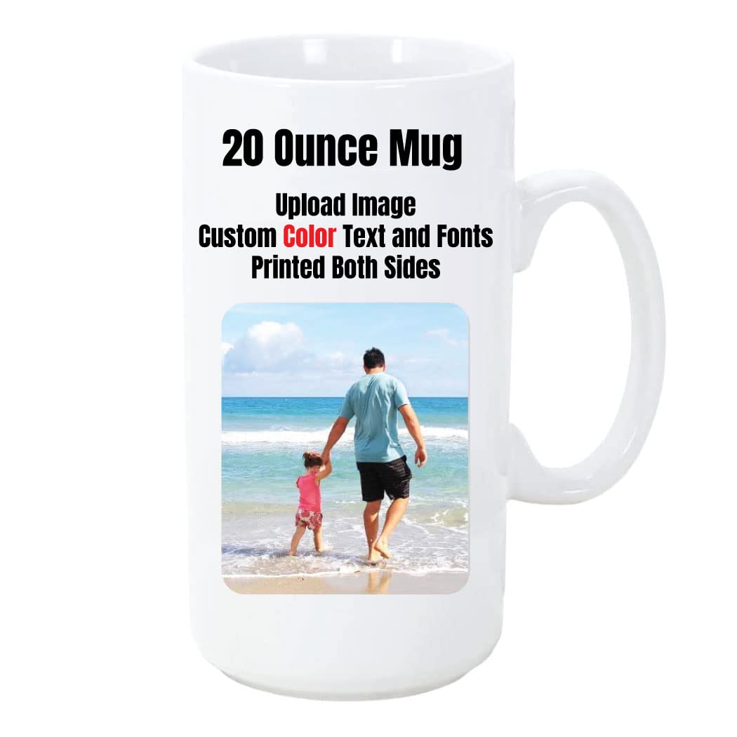 Amazon.com: Custom 20 ounce Coffee Mug Personalize Made to Order : Home ...