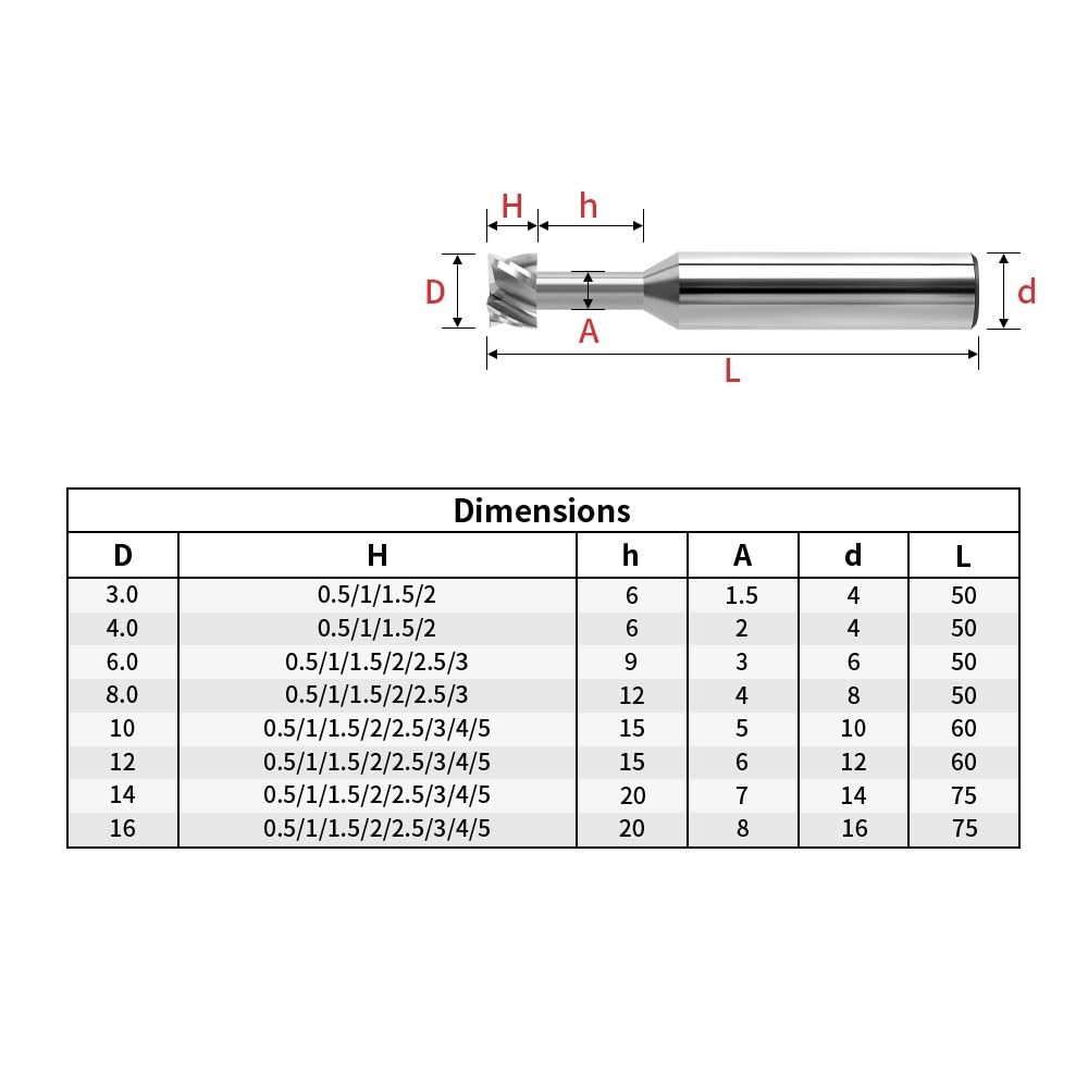 Snapklik.com : Carbide T Slot Milling Cutter, HRC55 4 Flutes T Type ...