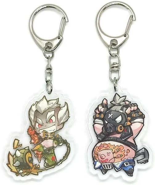 Amazon.com: EBTY DREAMS Inc. - Set of 2 Overwatc Acrylic Keychain ...