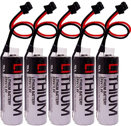 Amazon.com: 5 PCS 3.6V ER6V/3.6V Battery for Toshiba ER6VC119A ...