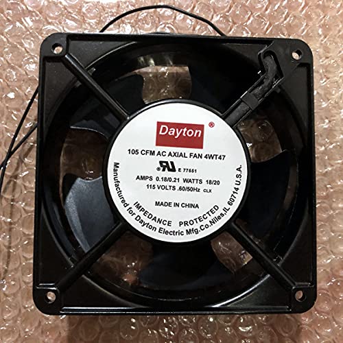 Amazon.com: 4WT47 105 CFM AC AXIAL Fan 115V 12038 Cooling Fan : Electronics
