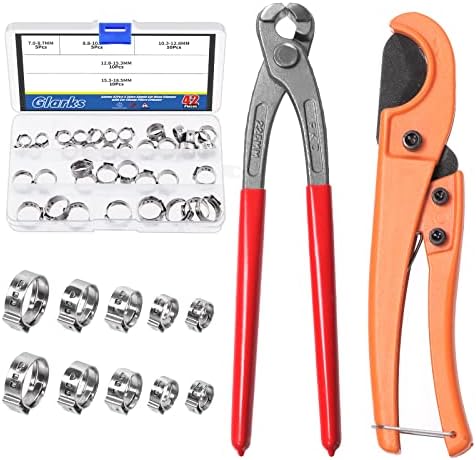 Glarks 42Pcs Ear Clamp Pliers Pincer Crimper Tool and Pipe Cutter with ...