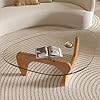 Amazon.com: Mid-Century Modern Coffee Table - Triangle Glass Top ...