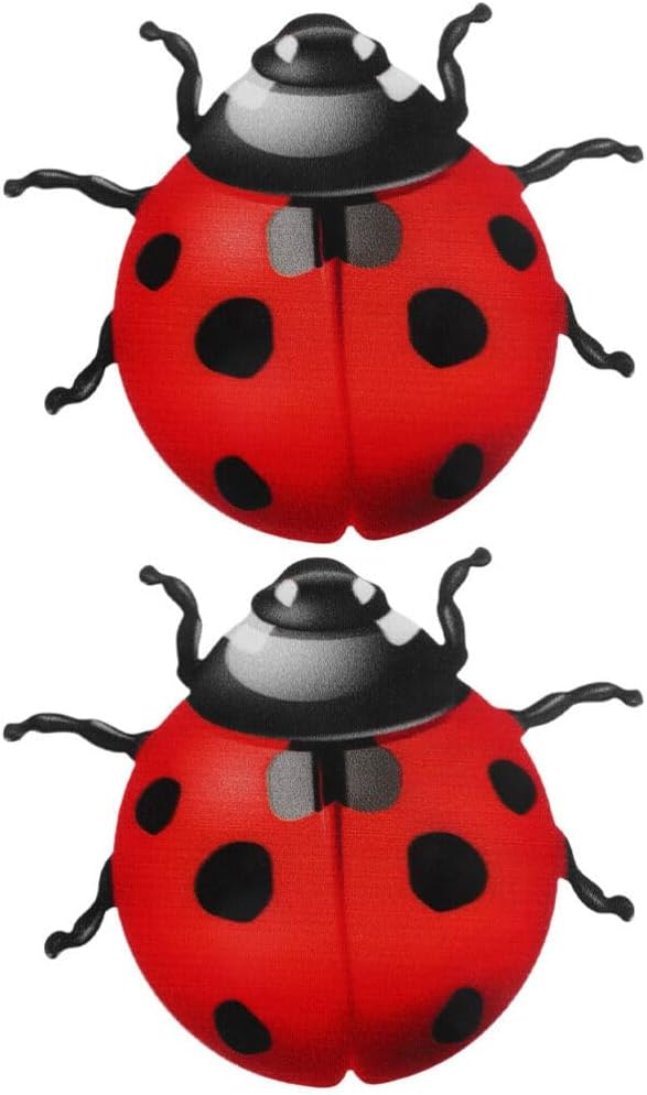Amazon.com: Luxshiny 2pcs Metal Garden Decor for Outside Cute Ladybugs ...