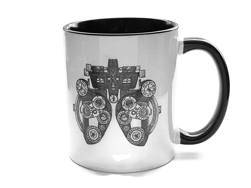 Amazon.com: Refractor Eye Test Coffee Mug Blue or Black Medical ...