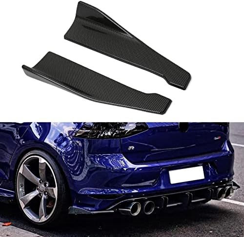 Amazon.com: 2X Universal Glossy Black Rear Bumper Lip Diffuser Splitter Canard Protector Car ...