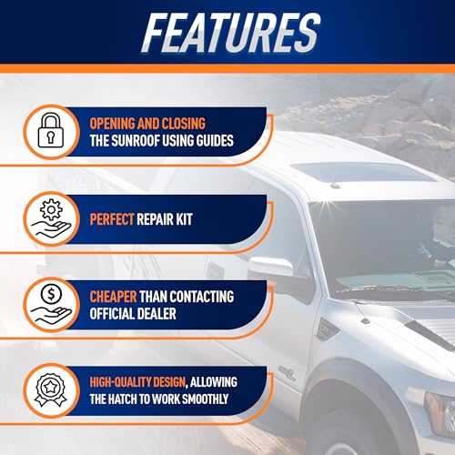 Snapklik.com : Sunroof Track Guide Rails Assembly Repair Kit For Ford ...