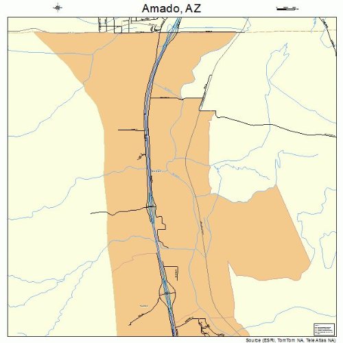 Amazon.com: Large Street & Road Map of Amado, Arizona AZ - Printed ...