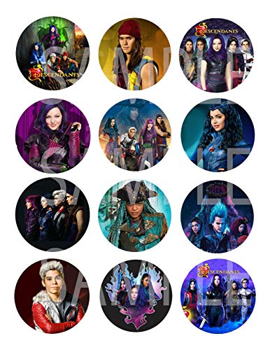 Buy Descendants Stickers, Large 2.5” Round Circle DIY Stickers to Place ...