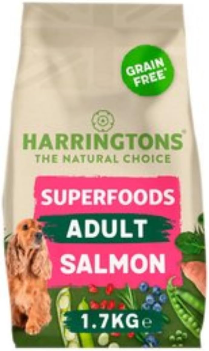 Harringtons Superfoods Grain-Free Salmon Adult Dog Food Bag 1700g : Amazon.co.uk: Pet Supplies