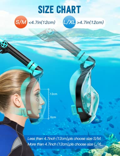 Snapklik.com : Full Face Snorkel Mask, Snorkeling Gear For Adults ...