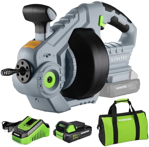 POPULO 23 Ft. Handheld Electric Drain Cleaner - Corded Snake Sink Clog ...