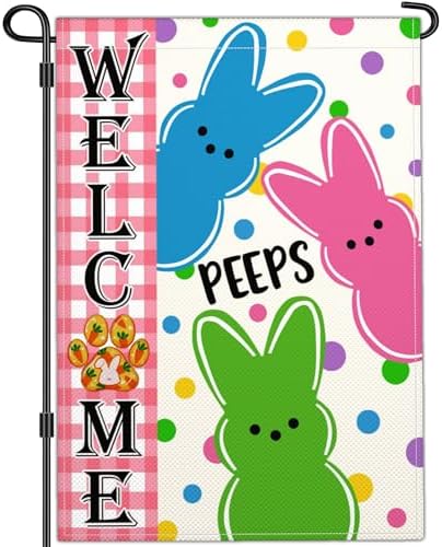 Amazon.com : NASIAN Welcome Easter Garden Flags for Outside 12x18 ...