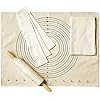 Amazon.com: 6 Pcs Pastry Cloth and Rolling Pin Cover Set Includes 2 Pcs ...