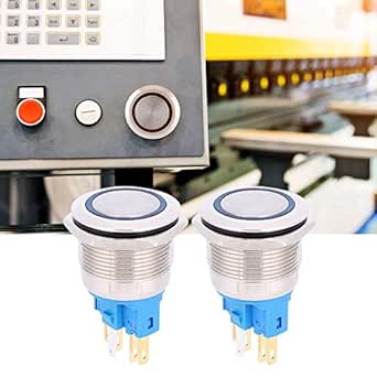 Push Button, Stainless Steel Self-Locking Button Exquisite Durable for ...