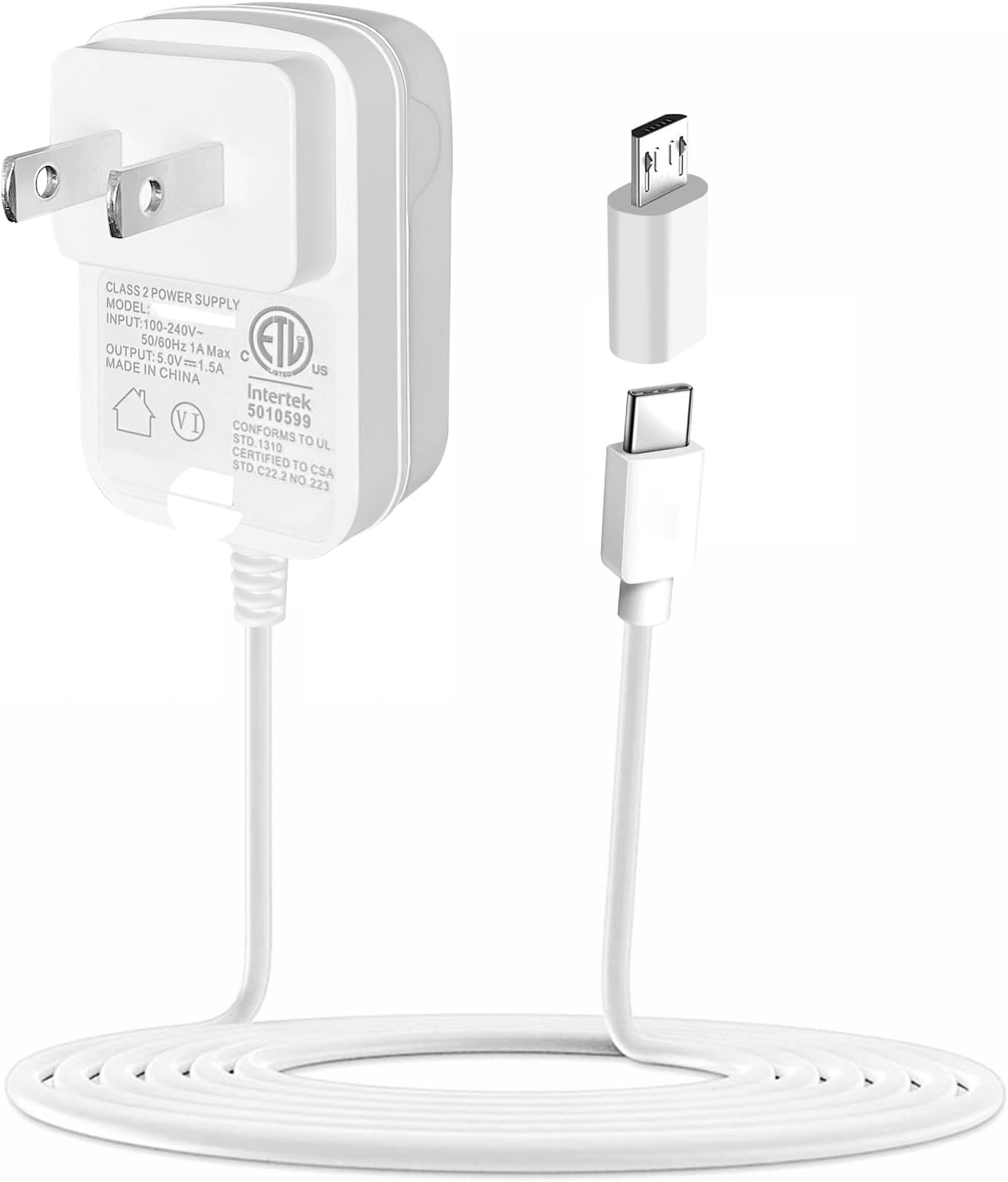 Amazon.com: Bawofu 5V 2A Micro USB Power Supply Wall Charger AC/DC Adapter Universal Power ...