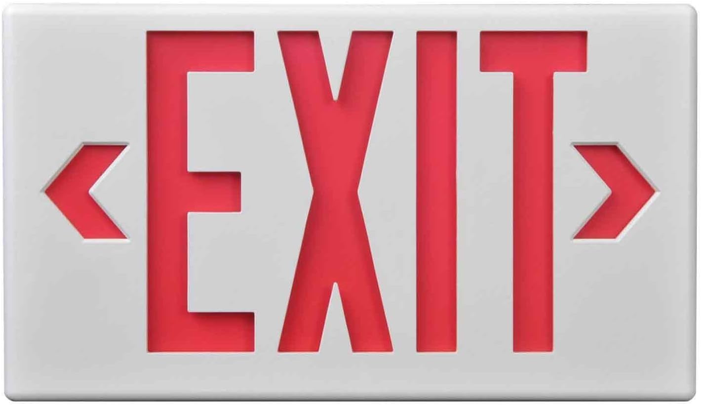 Sure-Lites LPXH7NC LED Commercial Exit, Red and Green Letters, Self ...