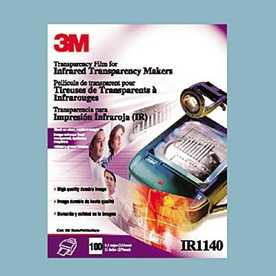 3M Transparency Film For Infrared Printers, Clear, 8 1/2in. x 10 1/2in ...