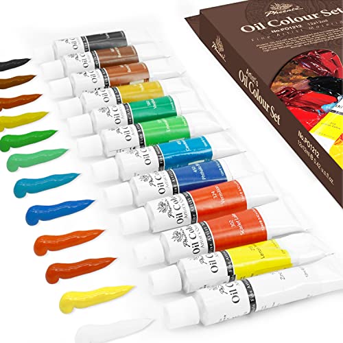 Snapklik.com : Oil Paint Set, 12x12ml/04 Fl Oz Tubes, Non-toxic Oil ...