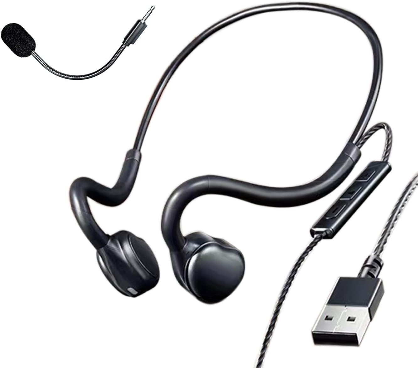 Amazon.com: Grantchear H08A Open Ear Wired Headphones for School Stereo ...