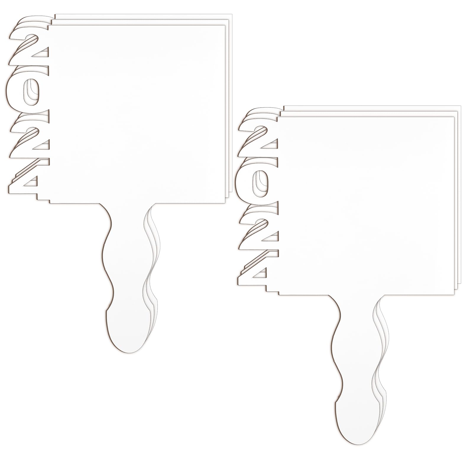 6 Pcs Graduation Sublimation Blanks Paddle Fan 2024 Graduate Face Hand ...