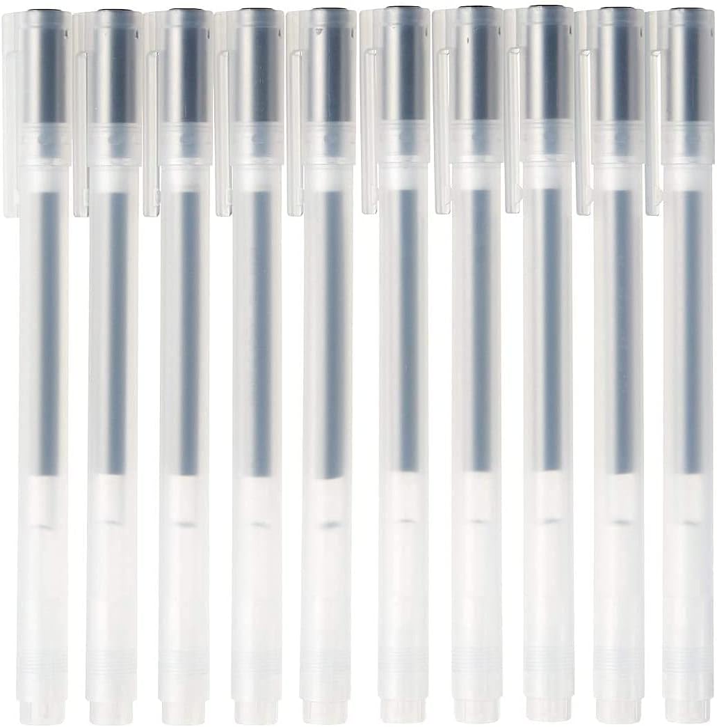 Amazon.com: Muji Smooth Gel Ink Ballpoint Pen Knock Type 10-Pieces Set ...