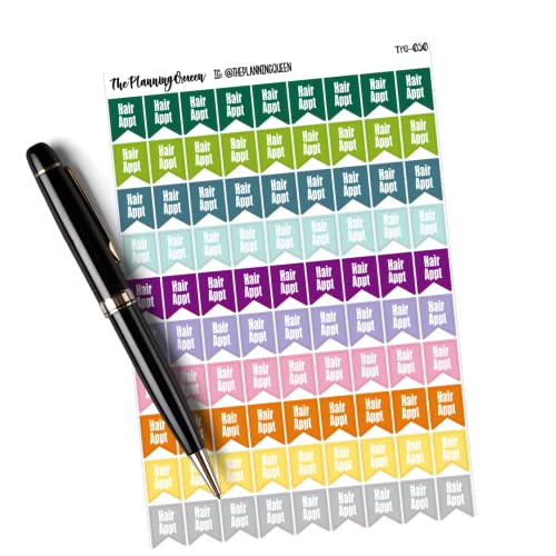 Amazon.com: Hair Appointment Page Flag Stickers, Planner Stickers ...