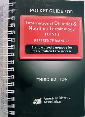 Pocket Guide for International Dietetics and Nutrition Terminology ...