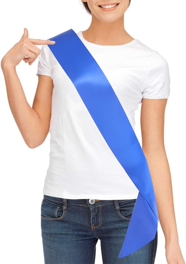 Amazon.com: Blank Satin Sash, Plain Sash, Party Decorations, Make Your ...