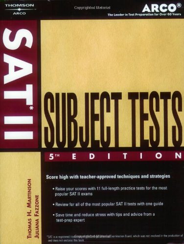 Amazon.com: SAT II Subject Tests, 5th ed (Arco Academic Test ...