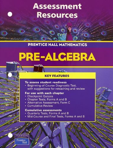 PRENTICE HALL MATH PRE-ALGEBRA ASSESSMENT RESOURCES BLACKLINE MASTERS ...