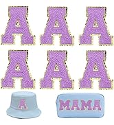 Amazon.com: 35 Pcs Sequin Iron on Letters Black and Silver Letter ...